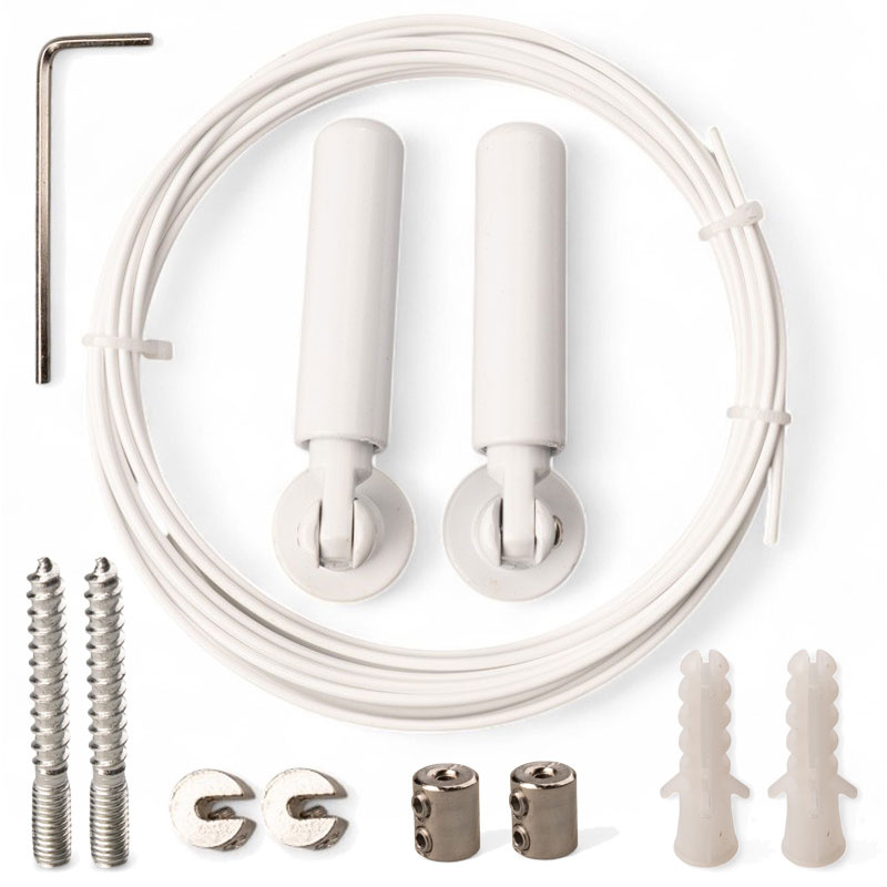 Curtain Wire Assemblyset white For Sale - Wire rope stunter