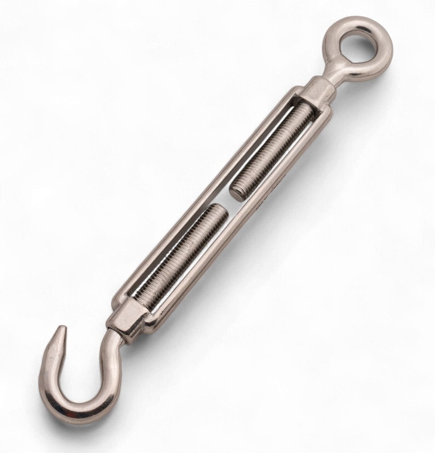 Draadspanner rvs M8 kopen - Staalkabelstunter