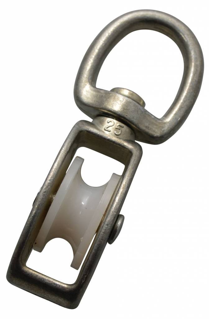 Draaibare katrol 20mm wartel kopen - Staalkabelstunter