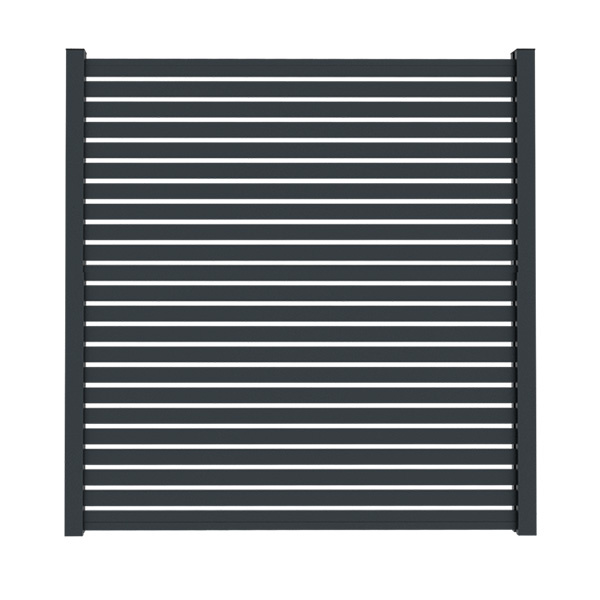 Aluminium lamel rhombus scherm compleet (zonder palen) - Hekwerk Direct