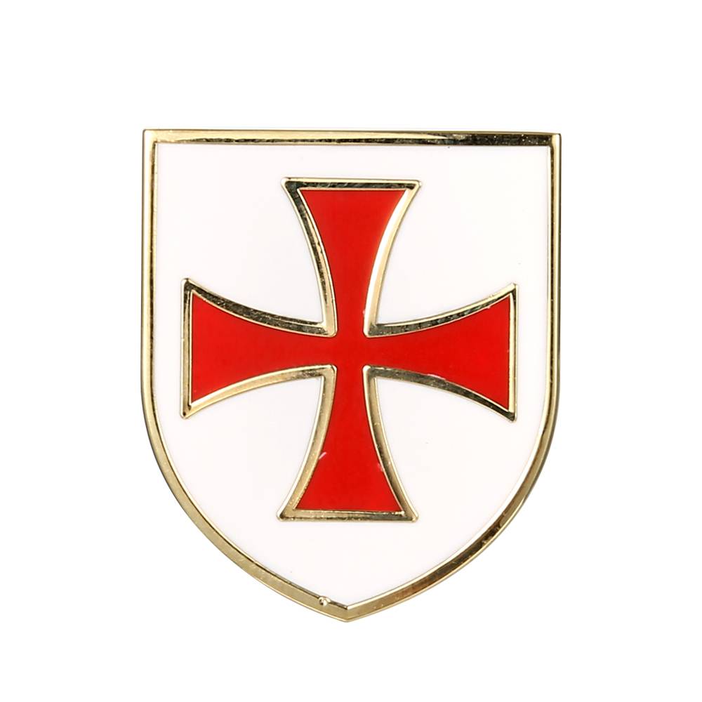 Tempeliers Crusader Rood Kruis Witte Shield Revers Pin Badge Broches