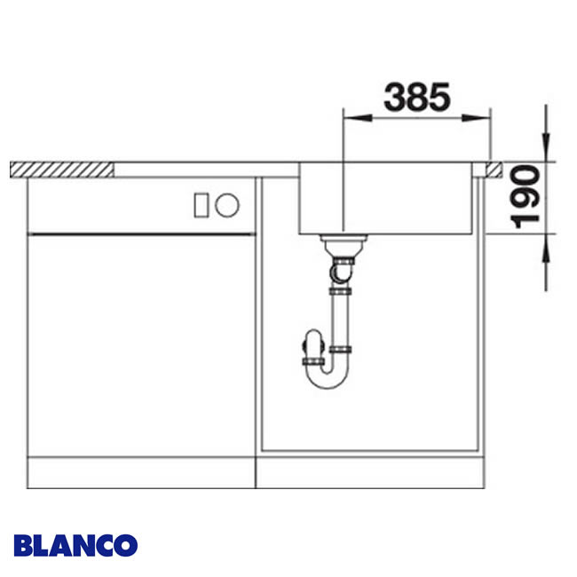 Spoelbak keuken Blanco Dinas 6S XL | RVS Opbouw - IkShop