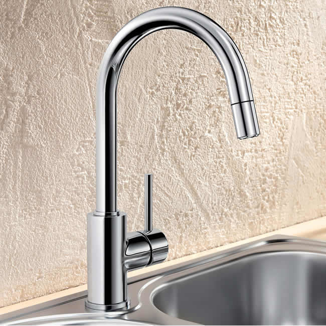 BLANCO Mida S HD chroom 521454 | Uittrekbare sproeikop - IkShop