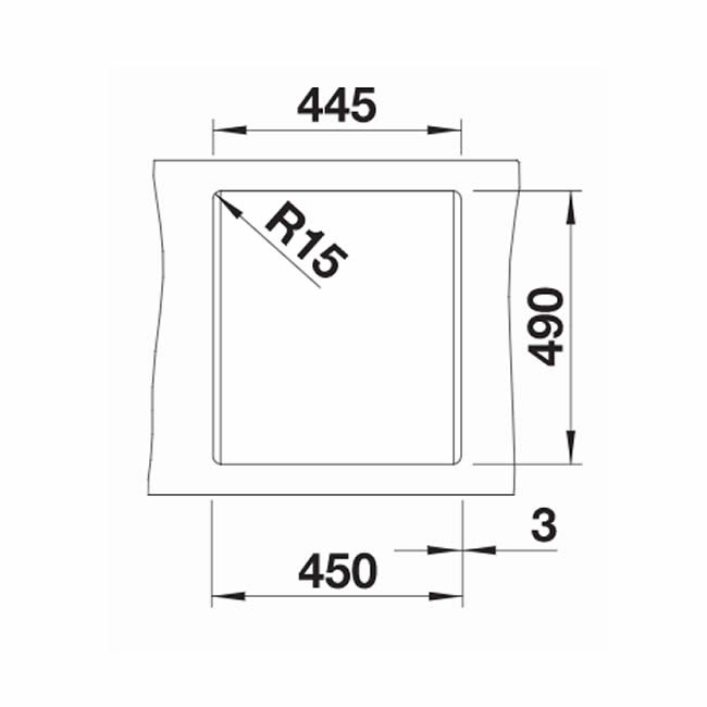 Zwarte Spoelbak Blanco DALAGO 45-525869 | Black line - IkShop