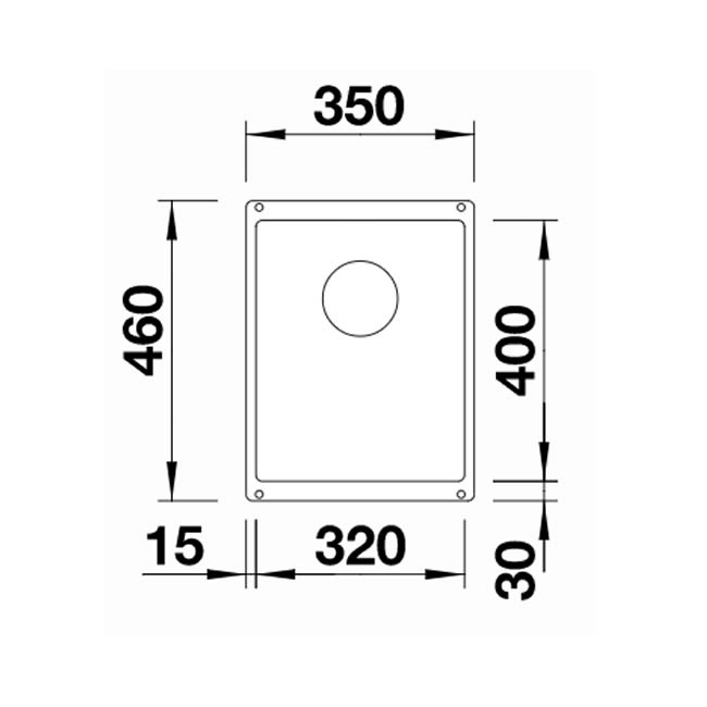 Zwarte Spoelbak Blanco SUBLINE 320U-525983 | Black line | Onderbouw ...