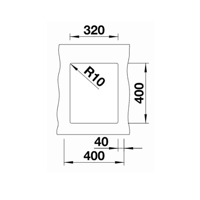 Zwarte Spoelbak Blanco SUBLINE 320U-525983 | Black line | Onderbouw ...