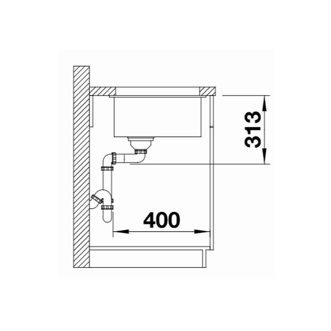 Zwarte Spoelbak Blanco SUBLINE 320U-525983 | Black line | Onderbouw ...