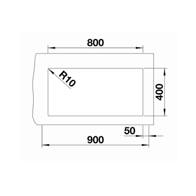 Zwarte Spoelbak Blanco SUBLINE 800U-526005 | Black line | Onderbouw ...