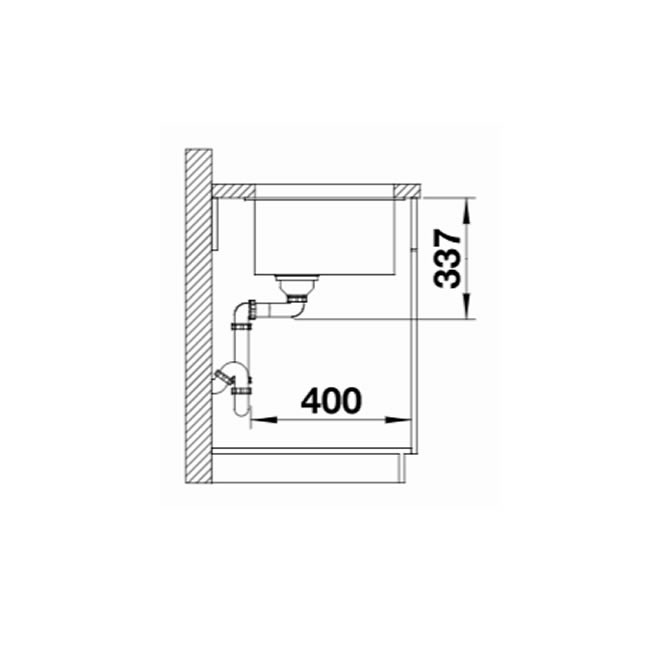 Zwarte Spoelbak Blanco SUBLINE 800U-526005 | Black line | Onderbouw ...
