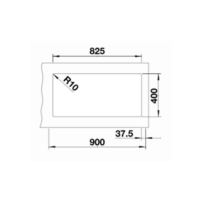 Zwarte Spoelbak Blanco SUBLINE 480/320U-525993 | Black line | Onderb ...
