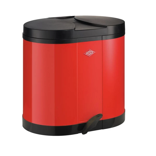Wesco ECO-Double Bin 170, Rood 30 liter (2 x15 L) | Pedaalemmer - IkShop
