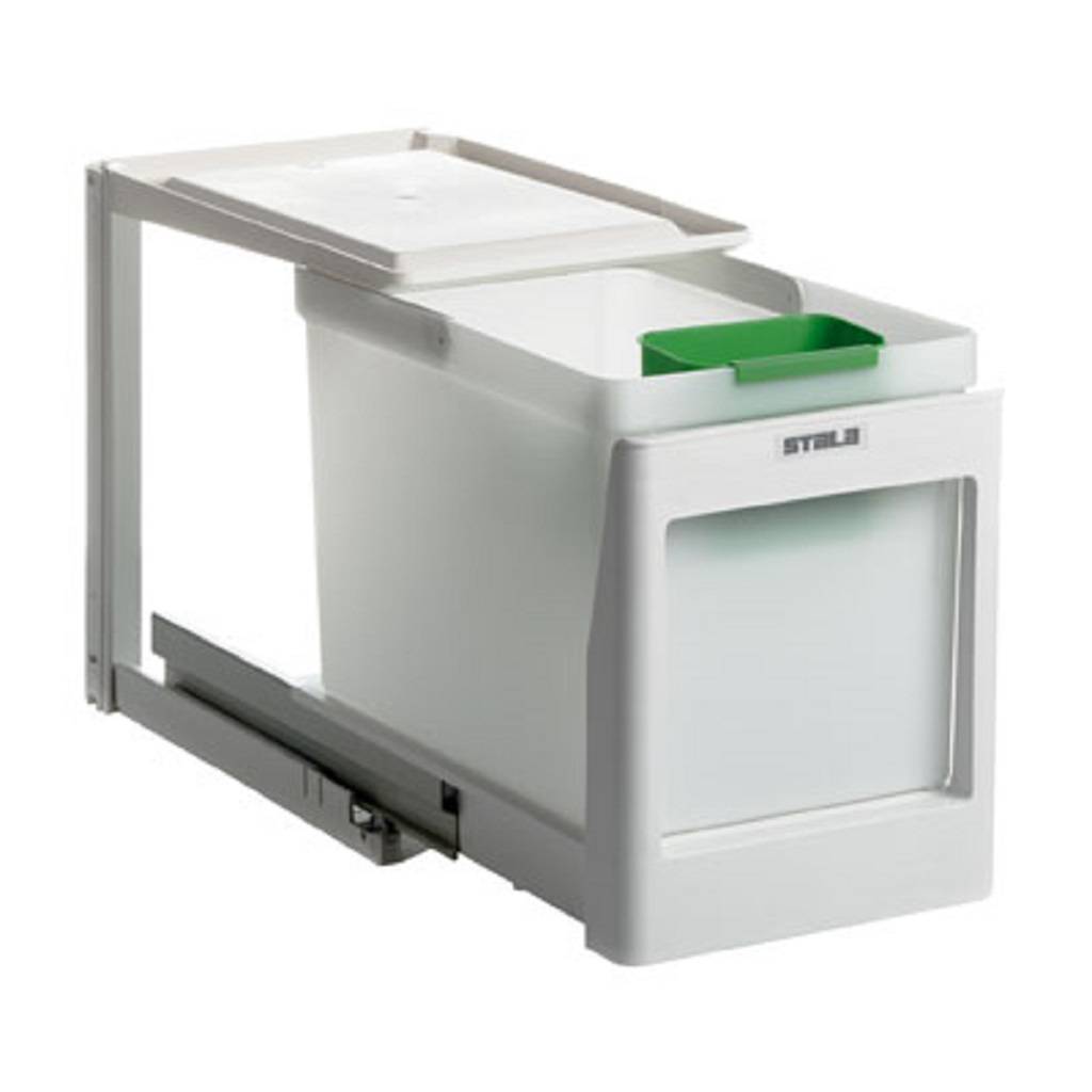 Afvalemmer 21 Liter │ Uitschuifbare afvalemmer met dekselopening. - IkShop