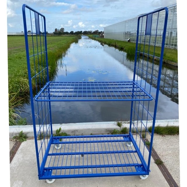 Maxi Stalen Rolcontainer 2 heks met poedercoating demonteerbaar