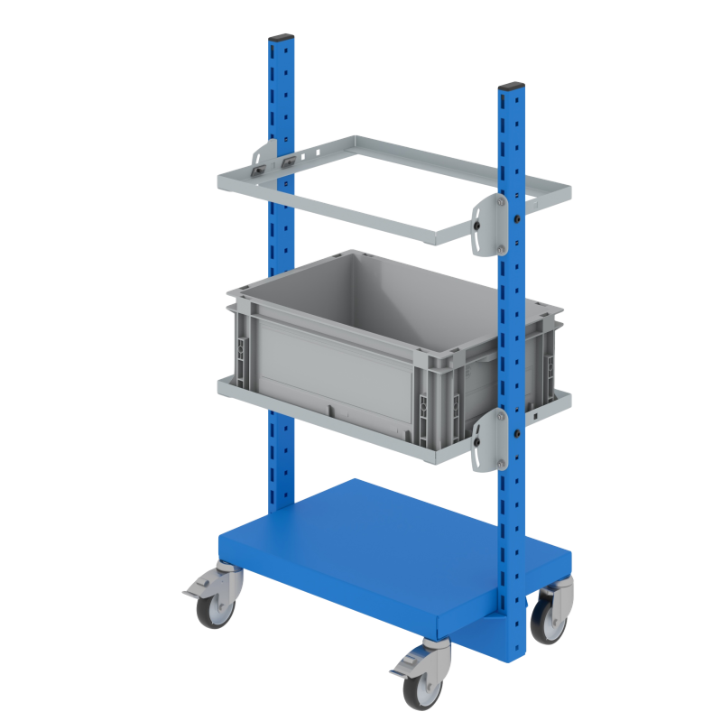 Werkplaatswagen Trolley SPR 331 Magazijnwagen met 2 verstelbare etages