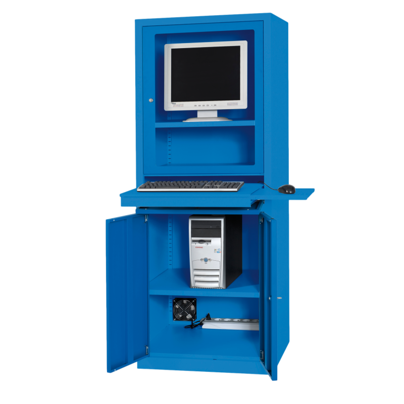 Computer cabinet protection for warehouse, workshop and factories