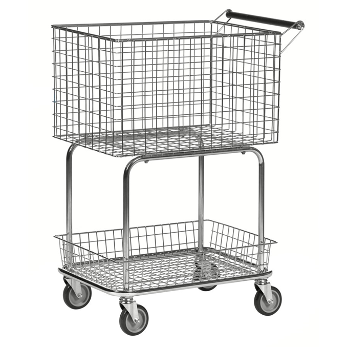 Chariot Panier L690 x P410 x H950 mm Zincé 2 paniers 100kg charge