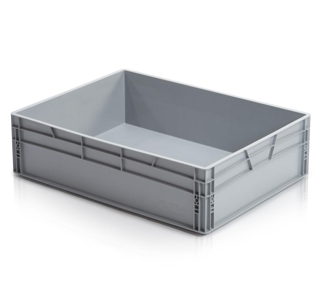 Plastic kratten 80x60x22 cm open handvat Eurobox Kunststof Stapelbak
