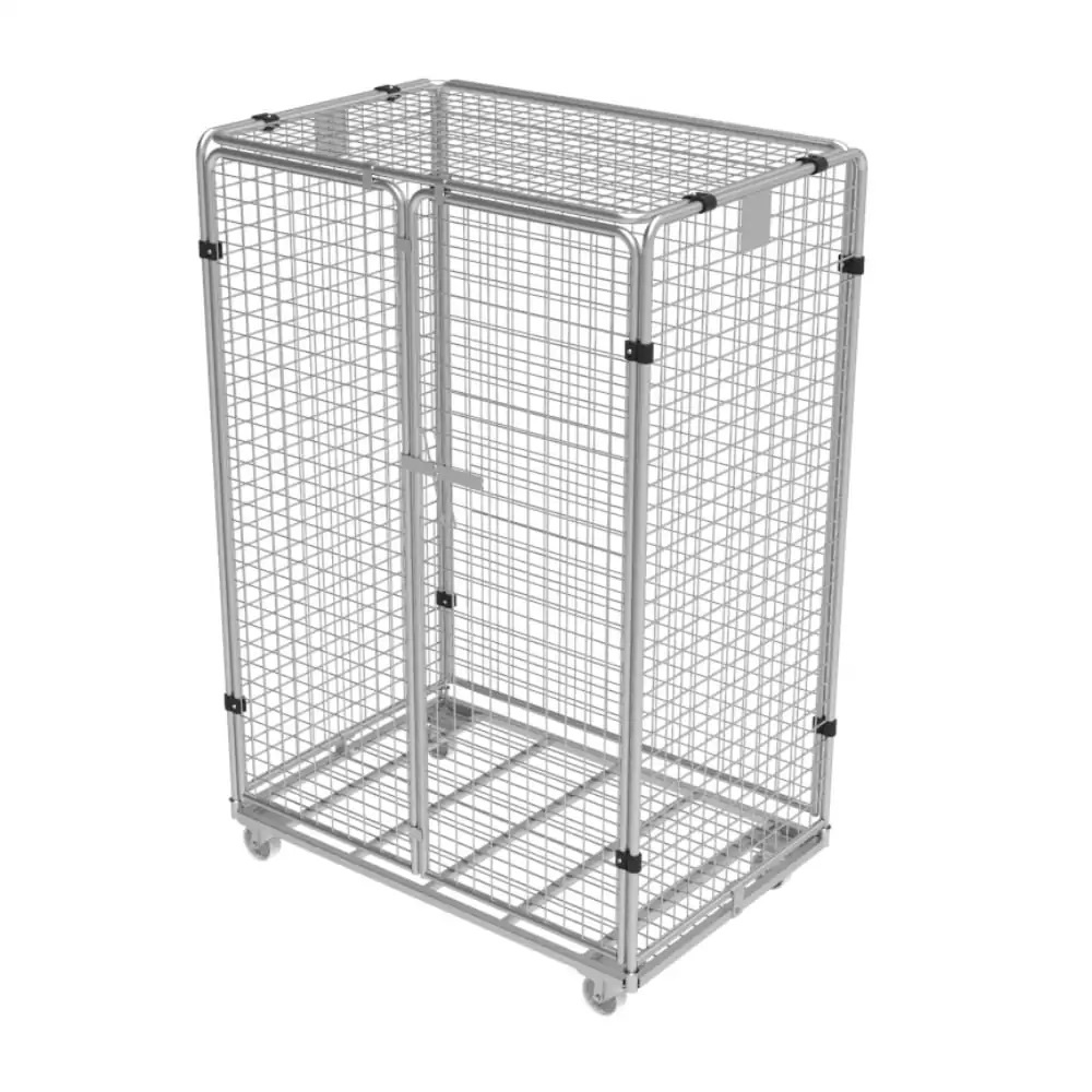 Large Anti Theft Roll Container Security with shelf L120xW80xH180cm