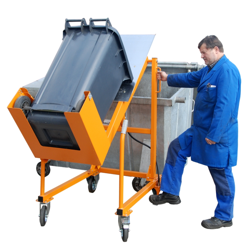 Wheelie bin mobile tipping station for waste containers 120 - 240 ...