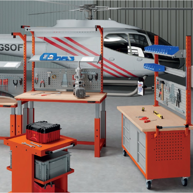 SI Workbench Worktable, 300 kg Capacity – Electrical height adjustable