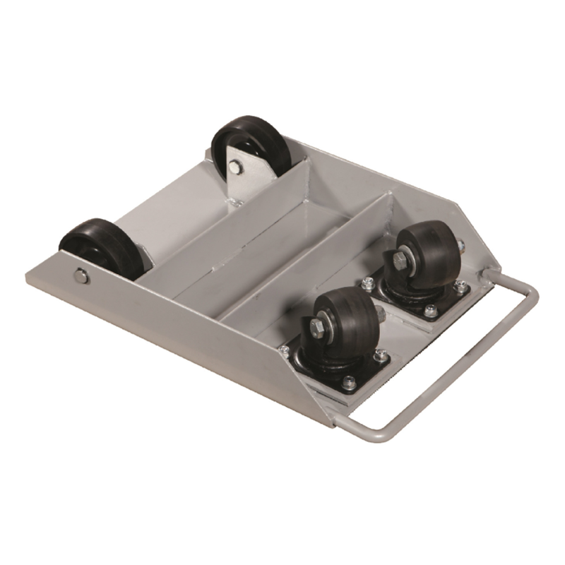 Industrial Transport Skate 1 Ton – 2 Swivel + 2 Fixed Nylon Wheels