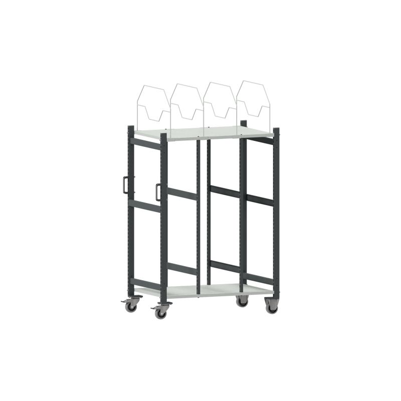 Vertical Cardboard Packaging Trolley 1000 – 1100 x 695 x 1595 mm – Load ...
