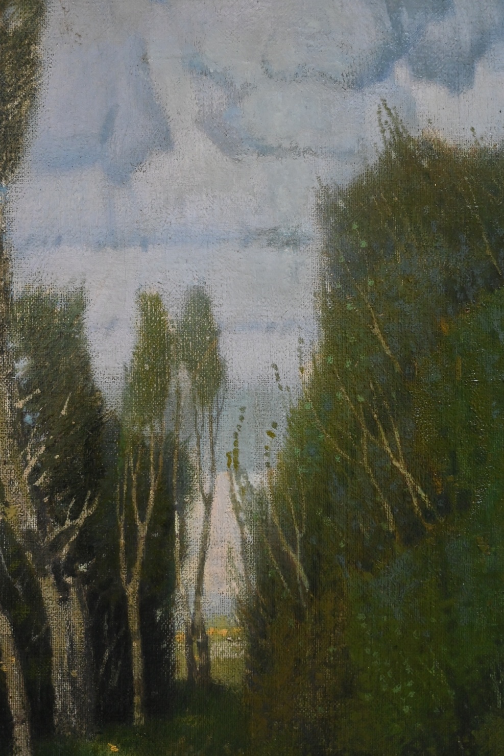 August Falcke (1872 - 1930) - Gemälde des Jugendstils mit Landschaft ...