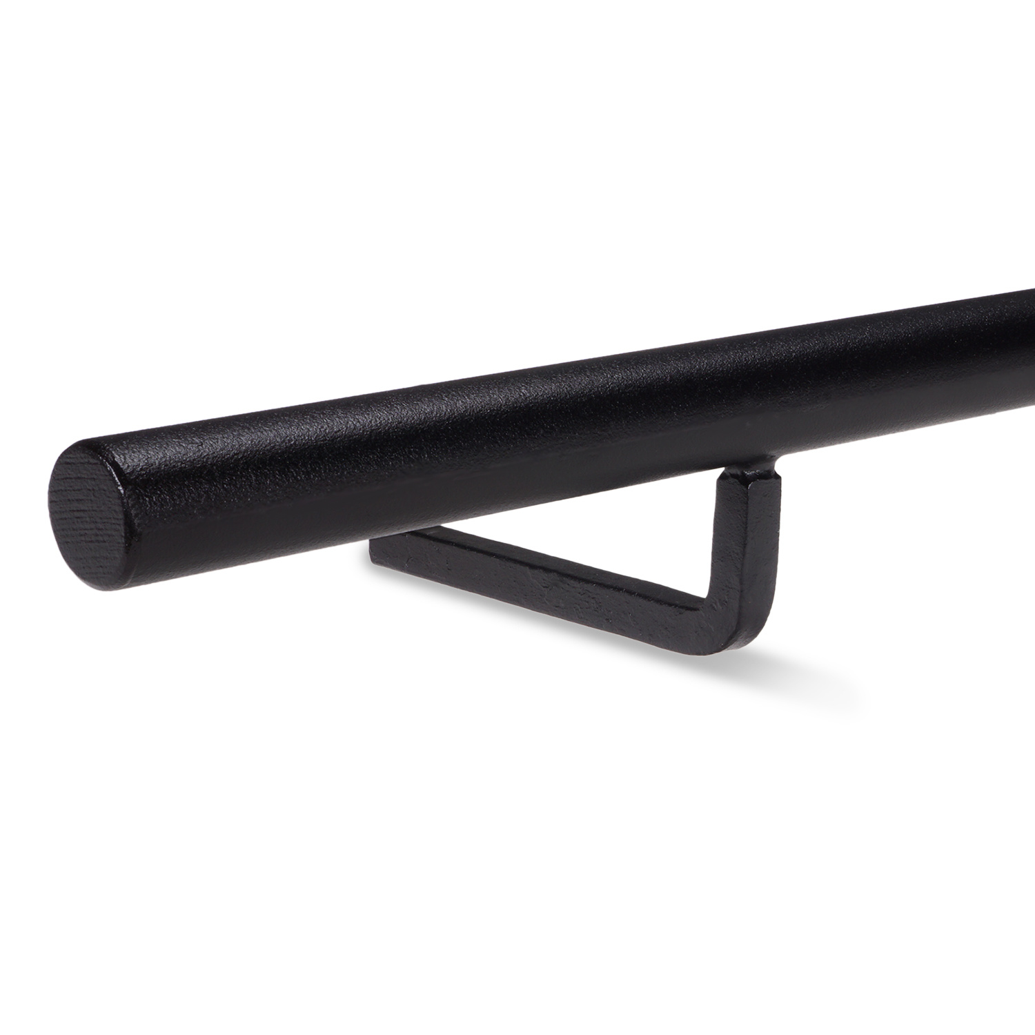 Smeedijzeren trapleuning - ZWART - rond (20 mm) - incl. rechte dragers ...