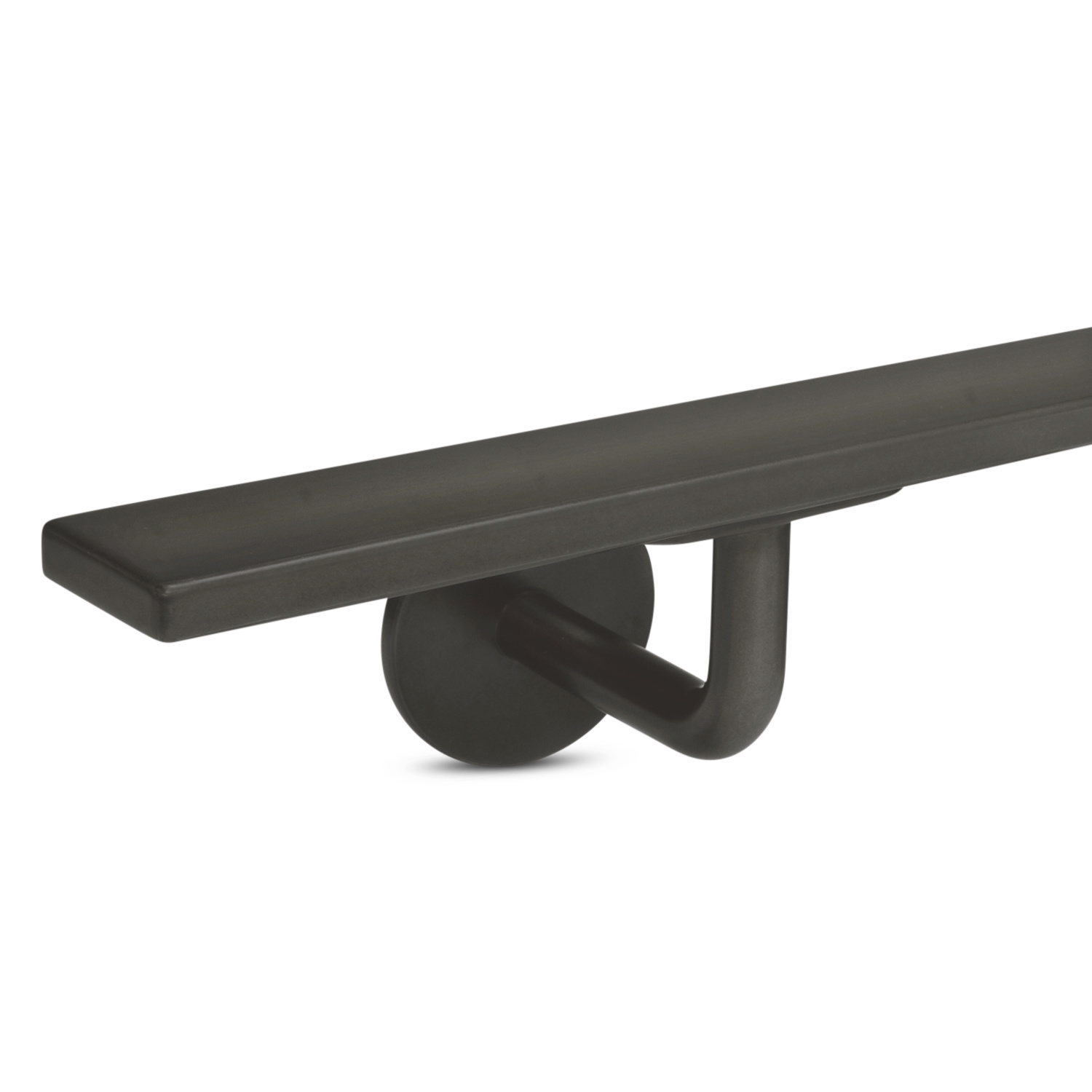 Gunmetal trapleuning - rechthoekig (40x10 mm) - incl. dragers TYPE 3