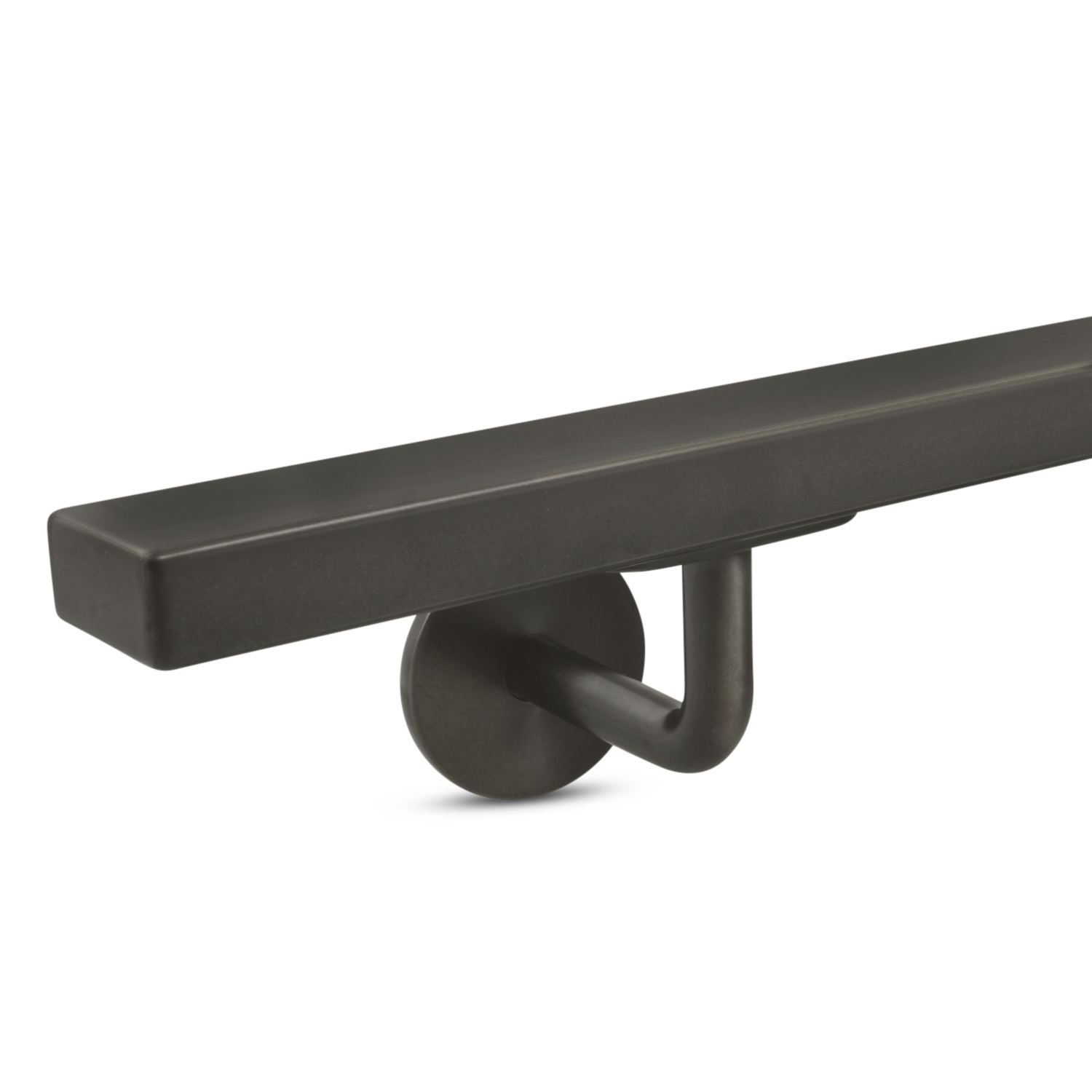 Gunmetal trapleuning - rechthoekig (40x20 mm) - incl. dragers TYPE 3