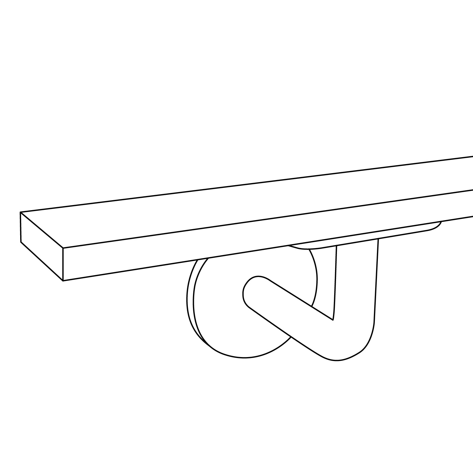 Trapleuning in iedere RAL kleur - (40x10 mm) - incl. dragers TYPE 3
