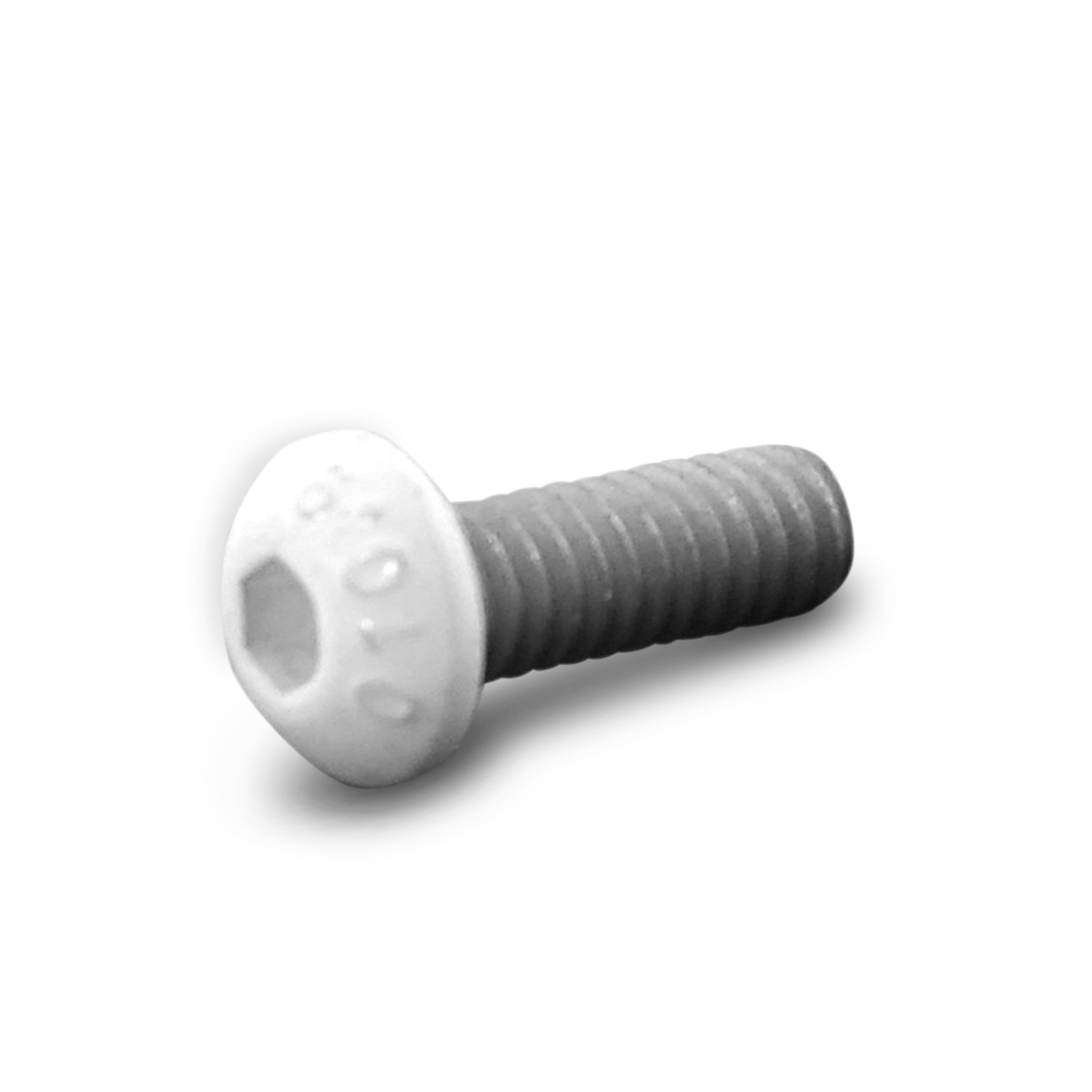 Bolkop inbusschroef M5 - 12 mm - wit gecoat