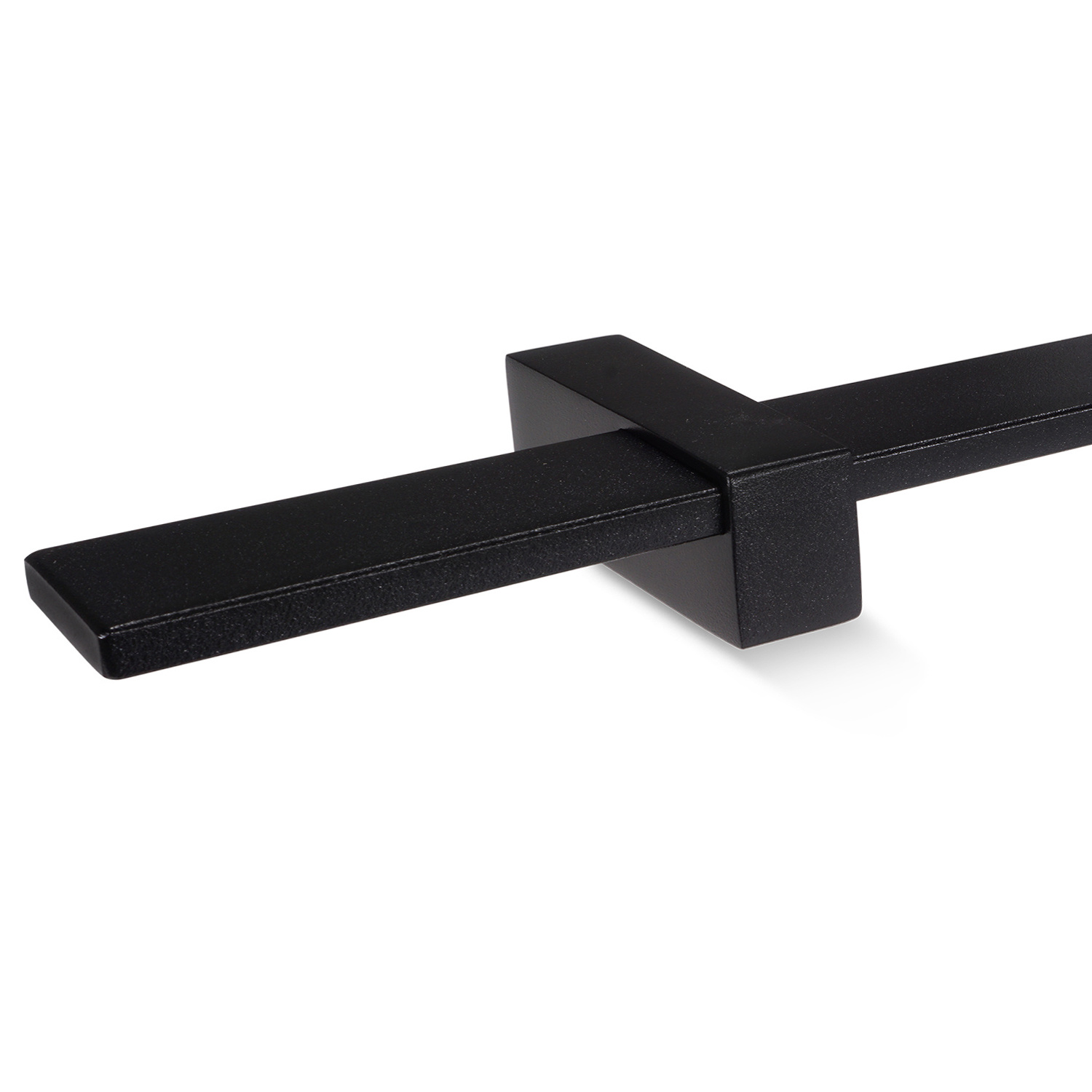 Zwarte trapleuning - rechthoekig (40x10 mm) - incl. dragers TYPE 13