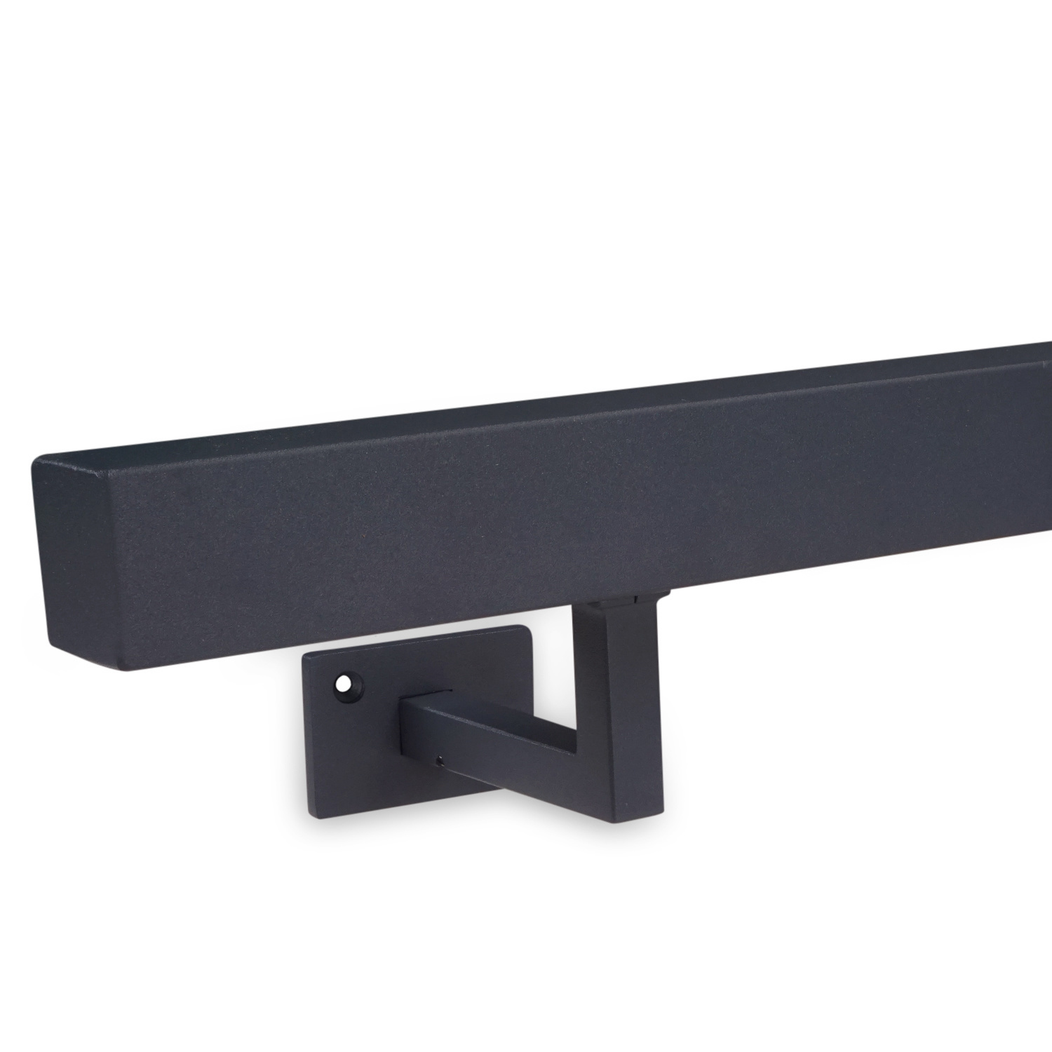 Antraciet trapleuning - vierkant (40x40 mm) - incl. dragers TYPE 10
