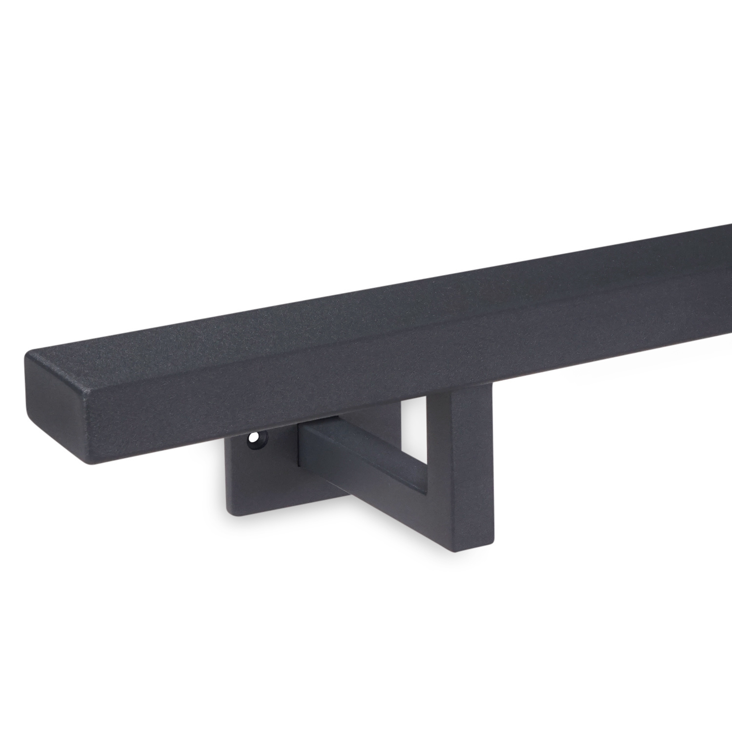 Antraciet trapleuning - rechthoekig (40x20 mm) - incl. dragers TYPE 10