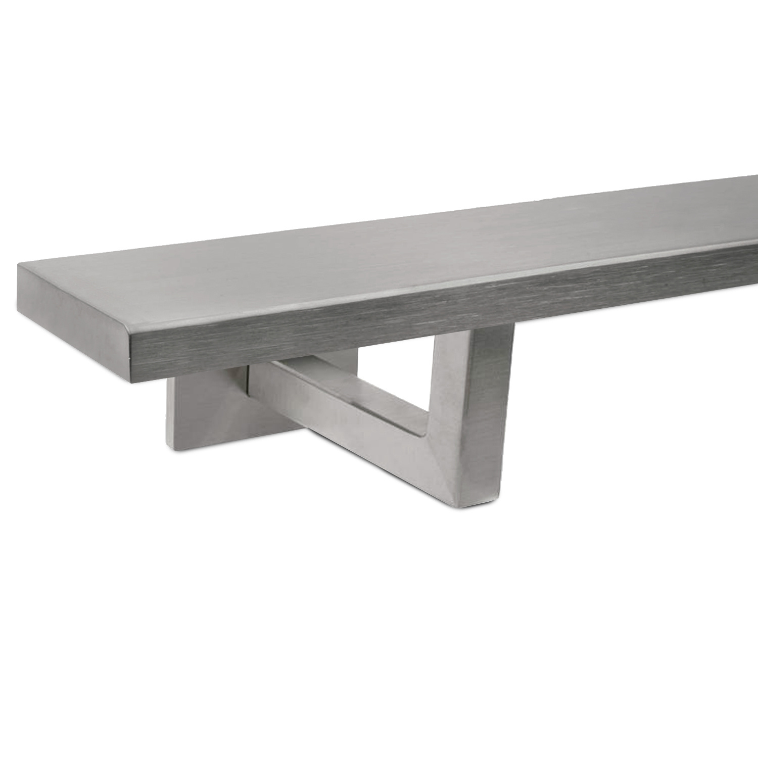 Inox trapleuning - rechthoekig (50x10 mm) - incl. dragers TYPE 11