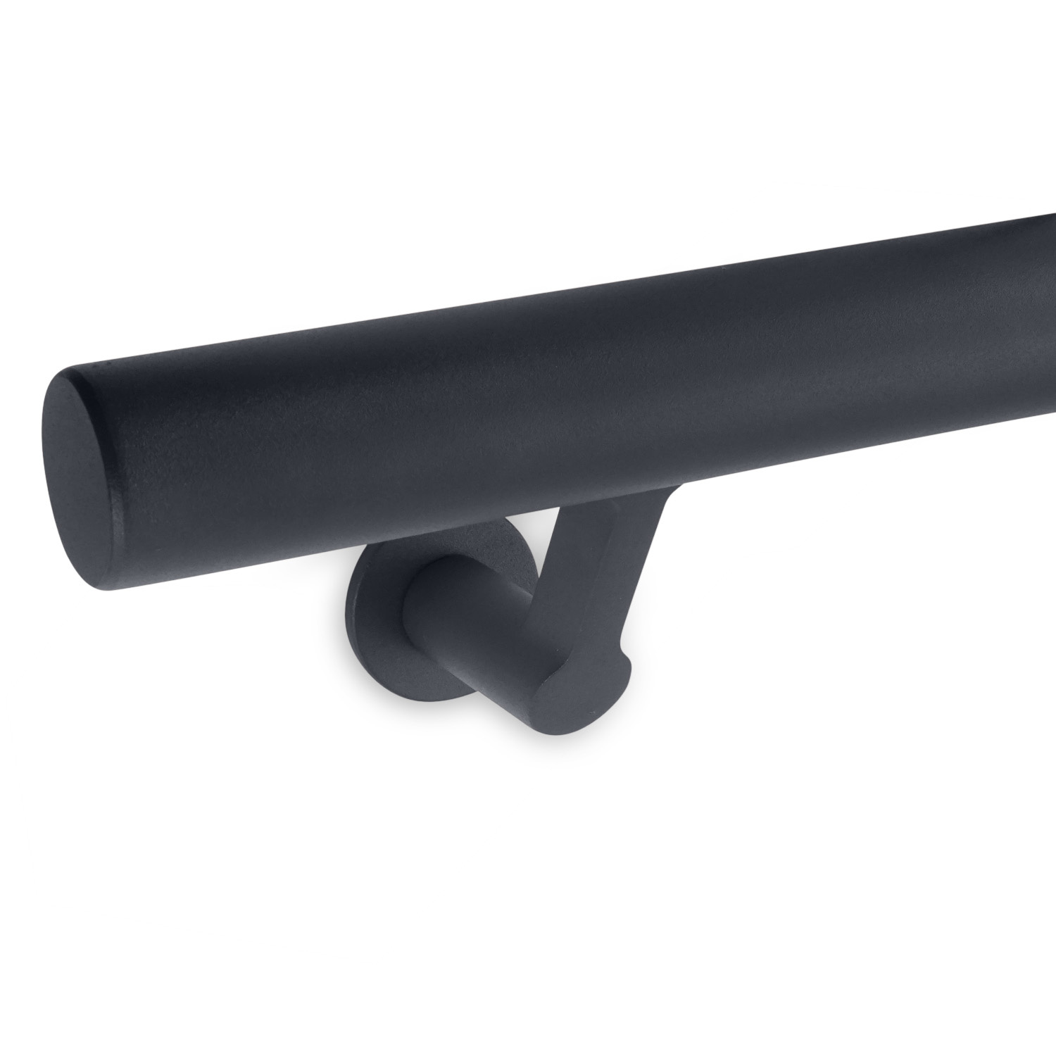 Antraciet trapleuning - rond - incl. dragers TYPE 17 - Op maat!