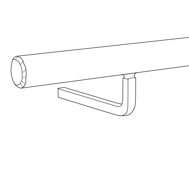 Smeedijzeren trapleuning in iedere RAL kleur - rond - rechte dragers!