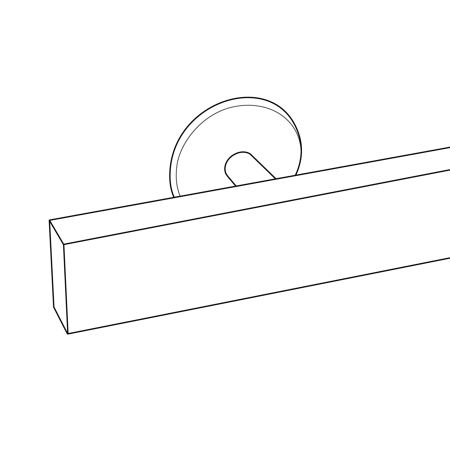 Trapleuning in iedere RAL kleur - (40x15 mm) - incl. dragers TYPE 5