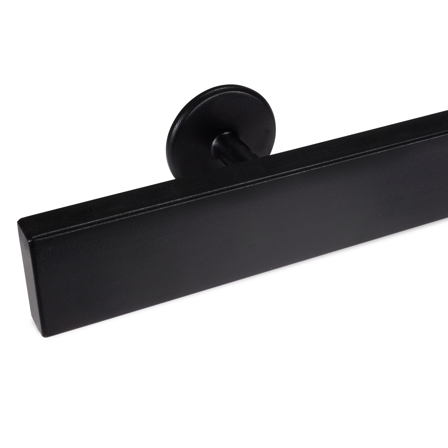 Zwarte trapleuning - rechthoekig (40x15 mm) - incl. dragers TYPE 5 ...