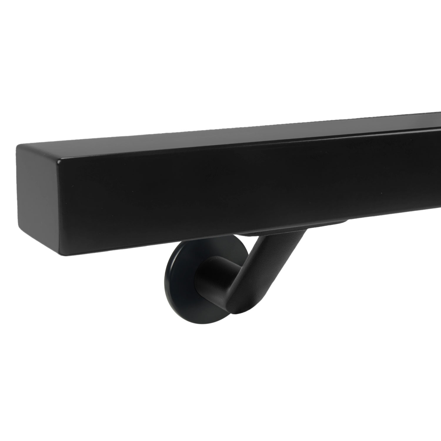 Zwarte trapleuning - vierkant (40x40 mm) - incl. dragers TYPE 7 LUXE