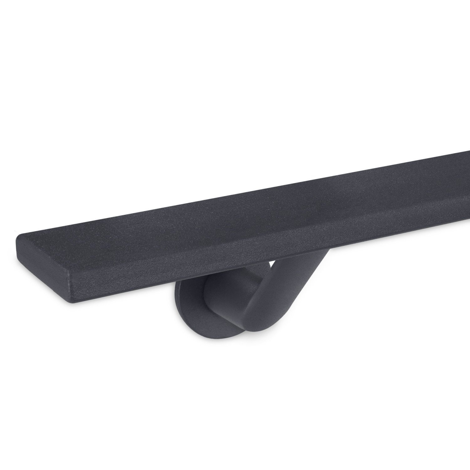 Antraciet trapleuning - rechthoekig (50x10 mm) - dragers TYPE 7 LUXE