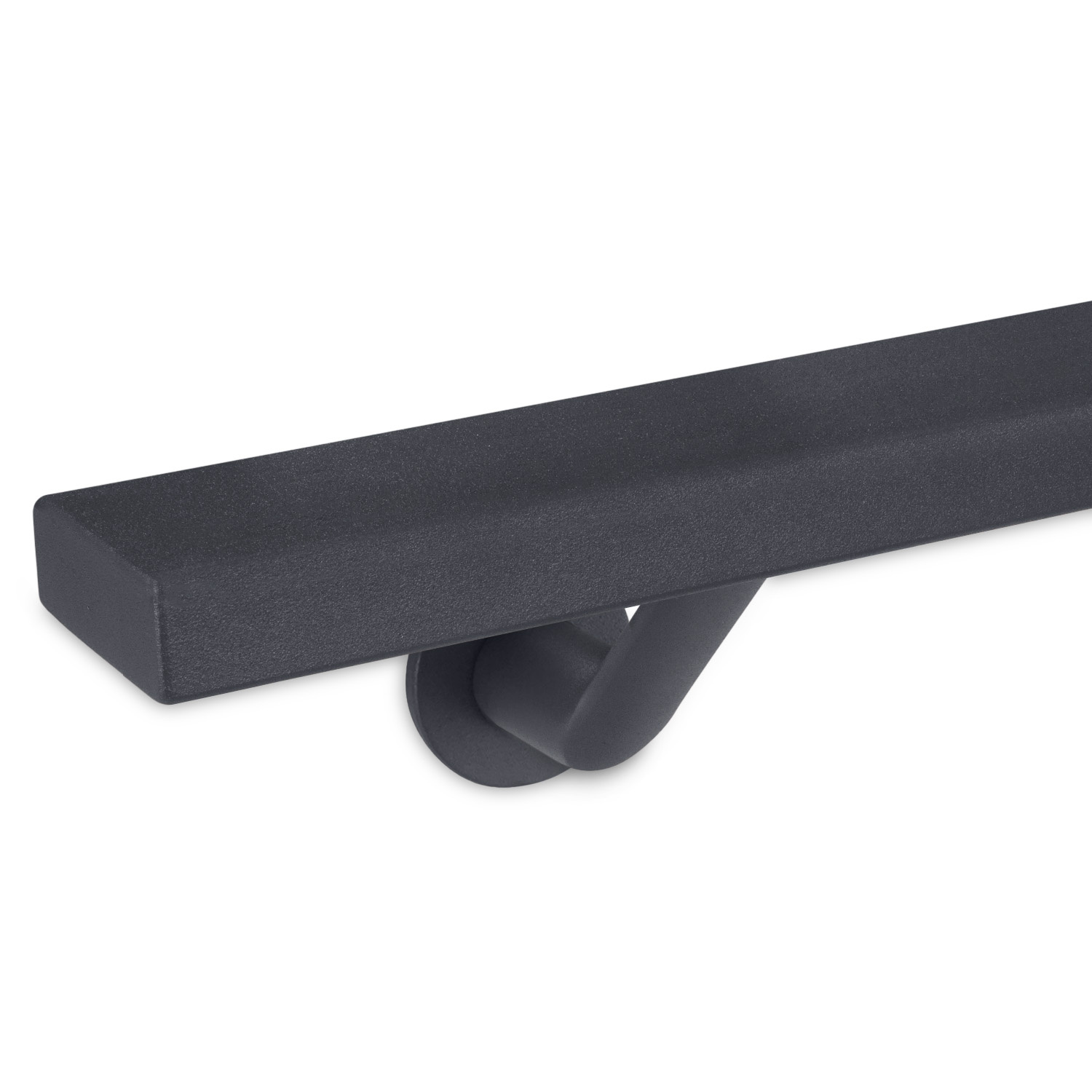 Antraciet trapleuning - rechthoekig (50x20 mm) - dragers TYPE 7 LUXE