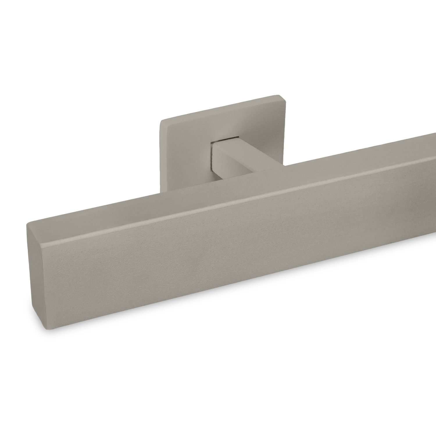 Grijze trapleuning - rechthoekig (40x20 mm) - incl. dragers TYPE 16