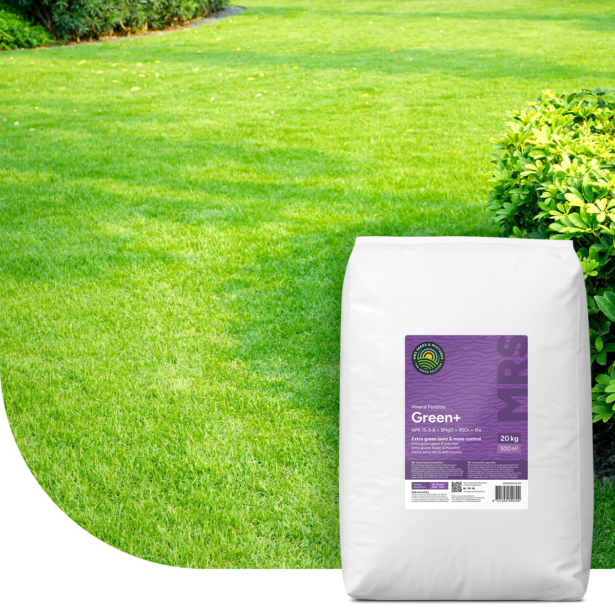 Green+ gazonmest 20 kg - Met anti-mos voor extra groen gazon