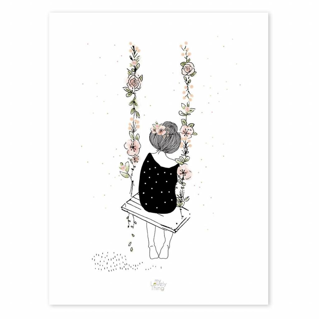 Lilipinso poster meisje op schommel | Kidzsupplies