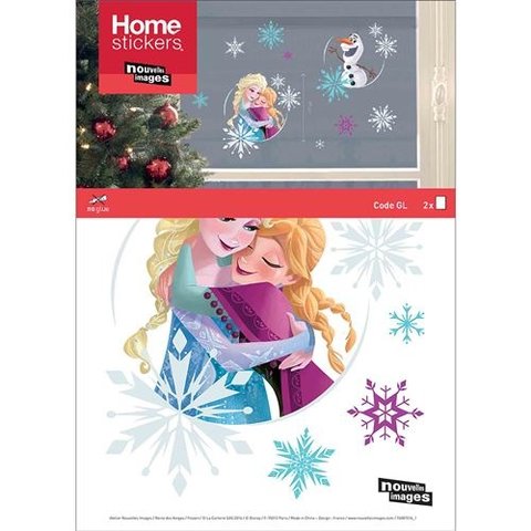 Nouvelles Images kerst raamstickers Disney Frozen met pinguïn ...