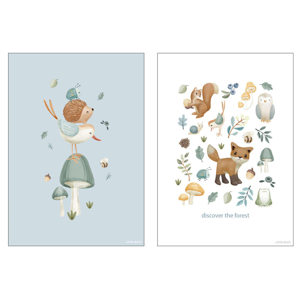 Little Dutch Poster Babykamer Vos Forest Wonders A3 | Kidzsupplies