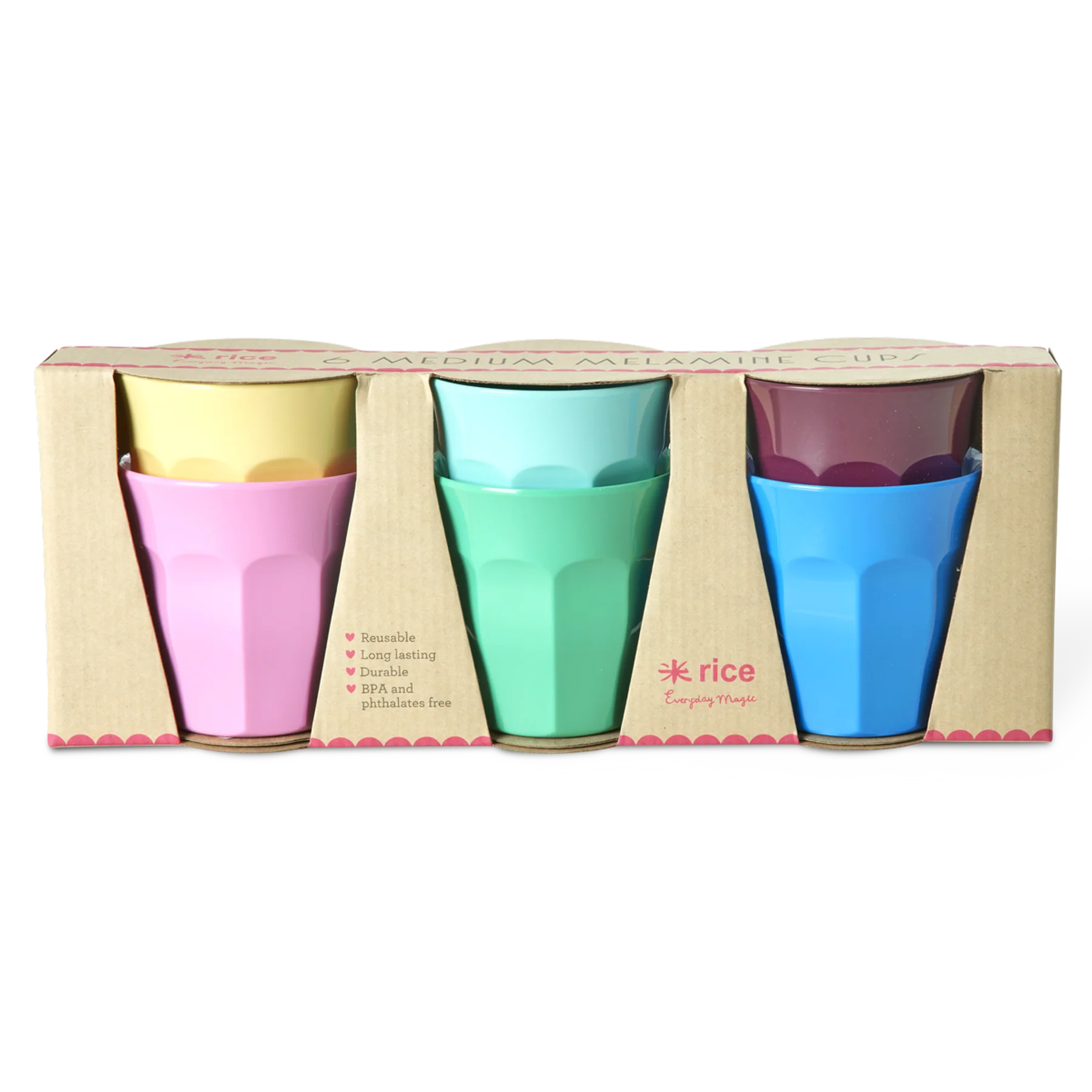Rice melamine bekers Show Your True Colors kleuren medium - Set van 6 ...