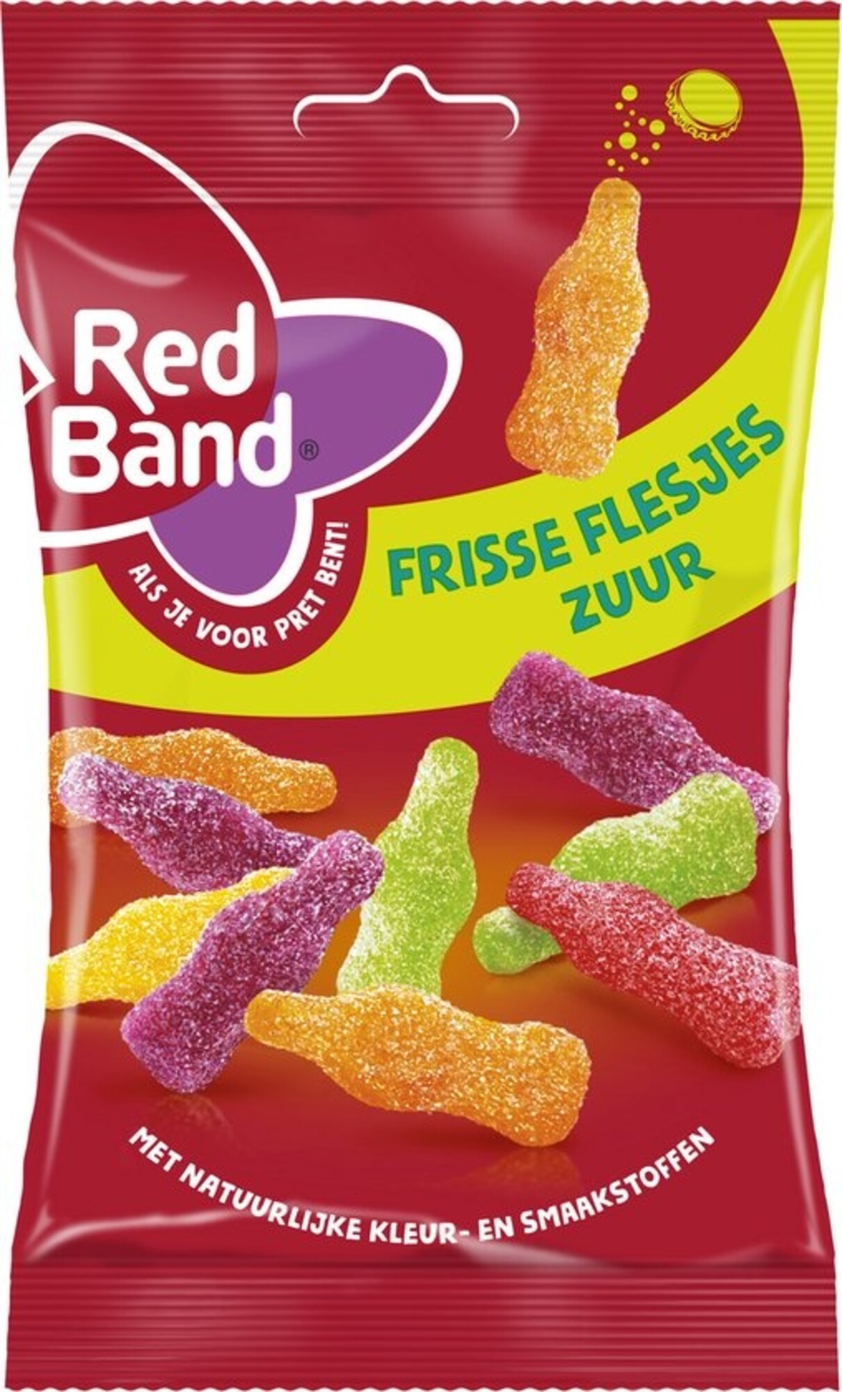 Red Band Frisse Flesjes Zuur – Zure snoepklassieker per stuk! - Novus Fumus